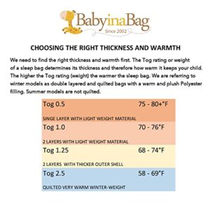 BABYINABAG Summer Model Baby Sleeping Bag and Sack, Plush Minky Dot, 1.25 Tog for Infants and Toddlers (Large (22 mos - 3T))