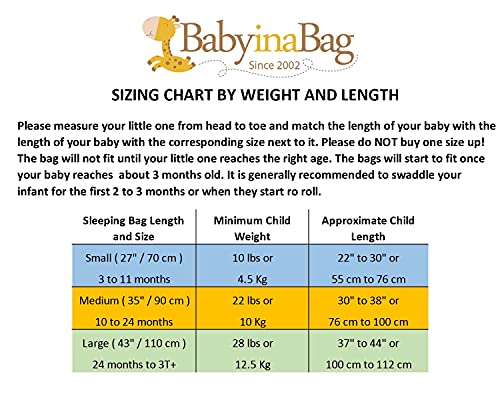 BABYINABAG Summer Model Baby Sleeping Bag and Sack, Plush Minky Dot, 1.25 Tog for Infants and Toddlers (Large (22 mos - 3T))