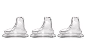 3 packs of nuk replacement silicone spout, clear