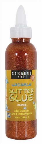 Sargent Art 22-1814 4-Ounce Glitter Glue, Orange