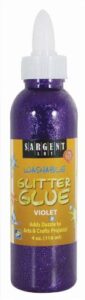 sargent art 22-1842 4-ounce glitter glue, violet