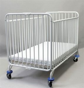 la baby full size metal folding crib