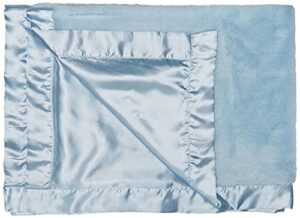 little me baby-boys newborn plush stroller blanket, light blue, one size