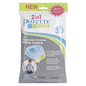 kalencom potette plus potty seat liners with magic disappearing ink, 30 count