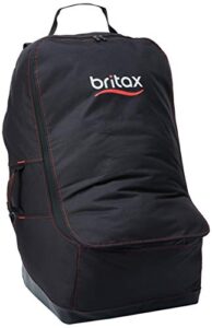 britax car seat travel bag with padded backpack straps | water resistant + built-in wheels + multiple carry handles