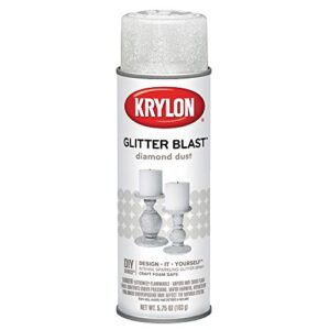 krylon k03804a00 glitter blast glitter spray paint for craft projects, diamond dust, 5.75 oz