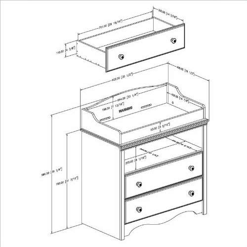 South Shore Heavenly Collection Changing Table, Pure White