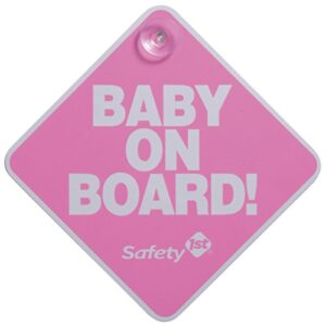 safety 1st baby on board sign, pink