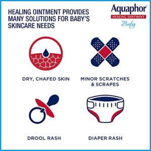 Aquaphor Baby Healing Ointment To-Go Pack - Advanced Therapy for Chapped Cheeks and Diaper Rash - Two .35 oz. Tubes