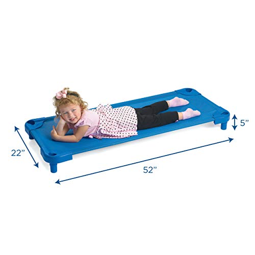 Angeles - AFB5753 Value Line Standard Cots - 4 Pack - Unassembled, Blue