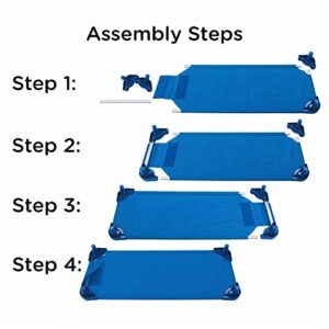 Angeles - AFB5753 Value Line Standard Cots - 4 Pack - Unassembled, Blue