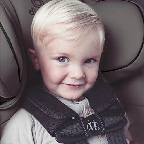 Diono Soft Wraps Car Seat Straps, Shoulder Pads for Baby, Infant, Toddler, 2 Pack Reversible Soft Seat Belt Cushion and Stroller Harness Covers Helps Prevent Strap Irritation, Black