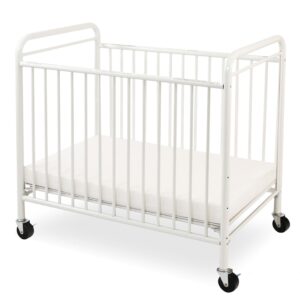 la baby the condo metal evacuation window crib, white