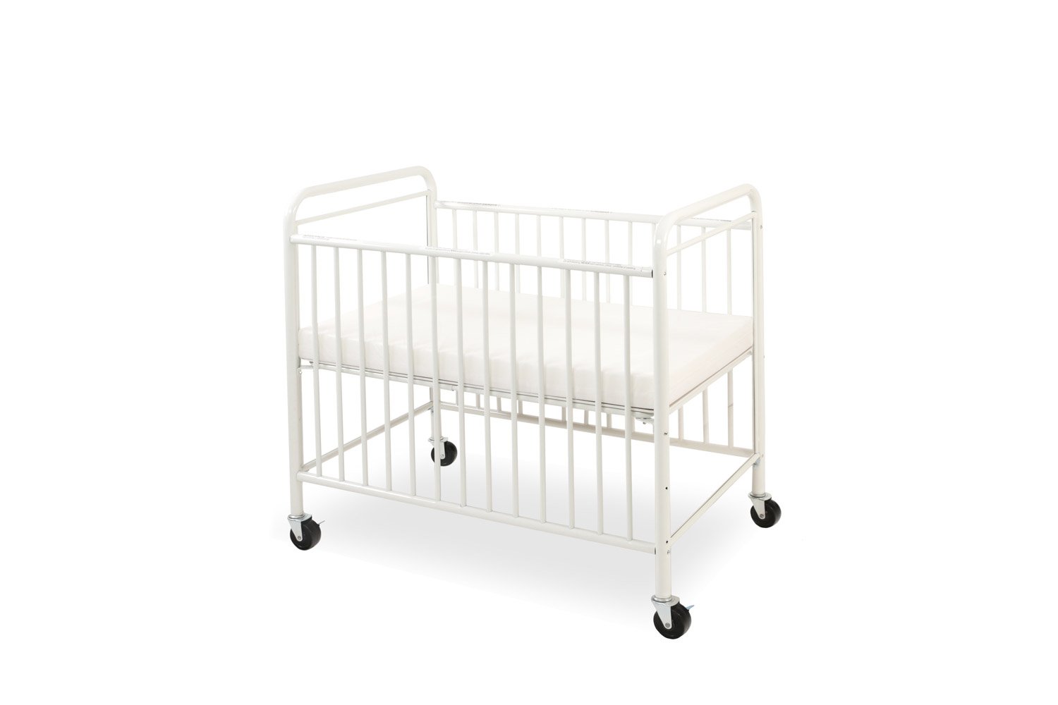 LA Baby The Condo Metal Evacuation Window Crib, White