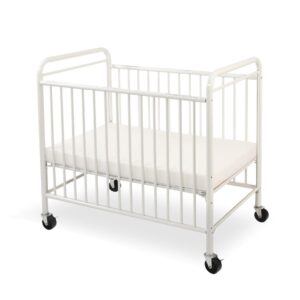 LA Baby The Condo Metal Evacuation Window Crib, White