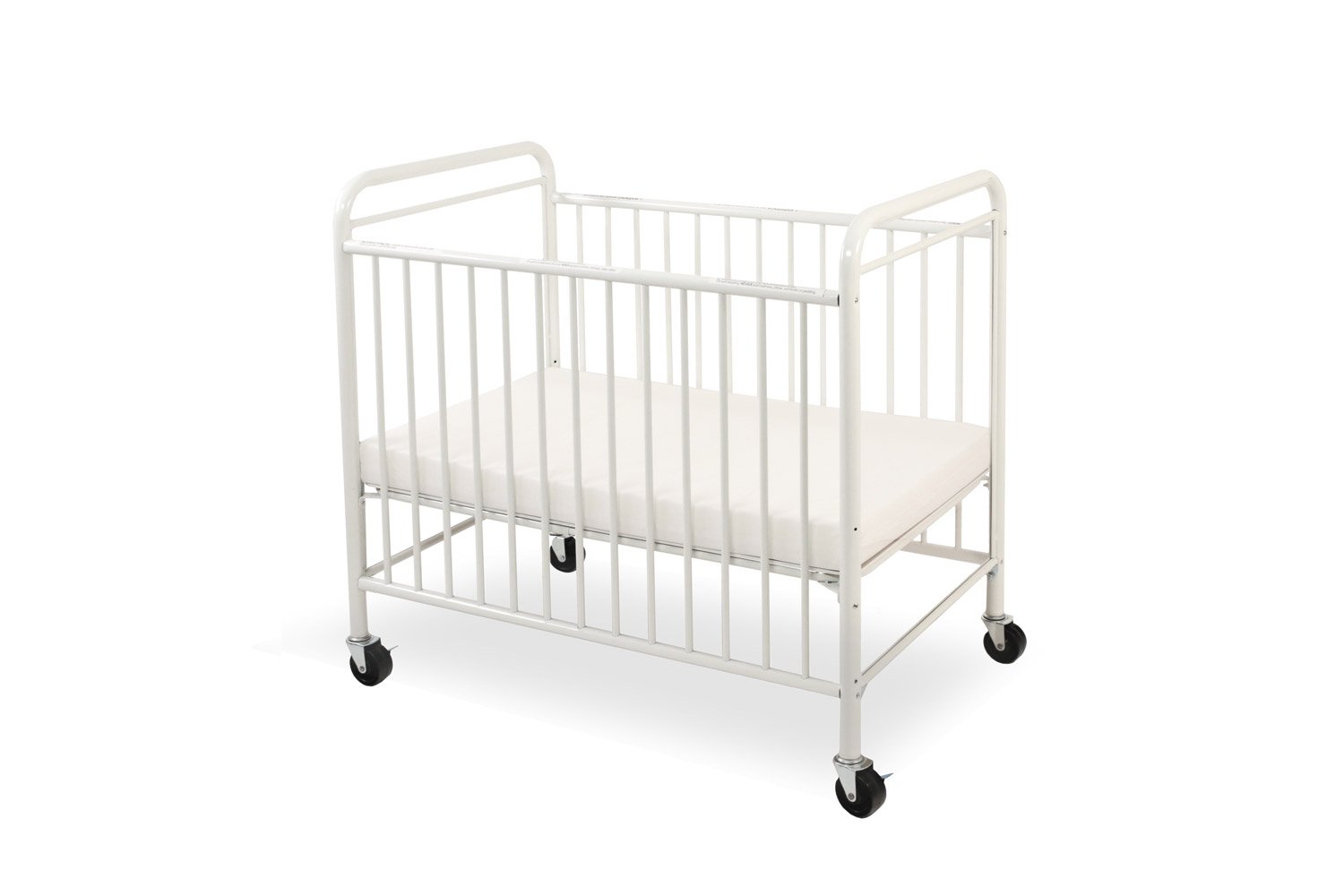 LA Baby The Condo Metal Evacuation Window Crib, White