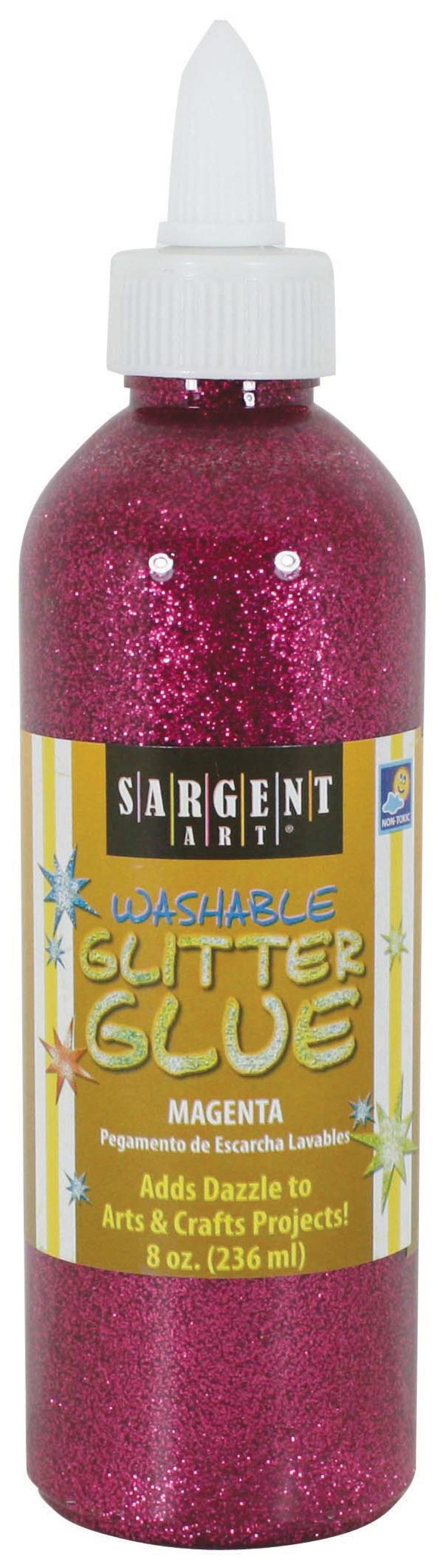 Sargent Art 22-1938 8-Ounce Magenta Washable Glitter Glue