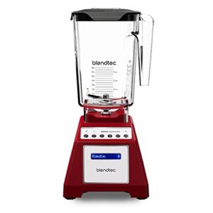 blendtec total classic original blender - wildside+ jar (90 oz) - professional-grade power - 6 pre-programmed cycles - 10-speeds - red