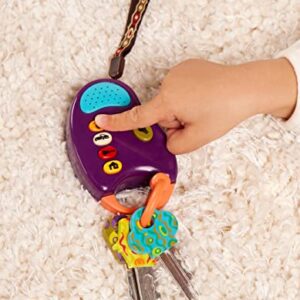 B. toys – Purple FunKeys – Toy Car Keys – Key Fob with Lights & Sounds – Interactive Baby Toy – Pretend Keys for Babies, Toddlers – 6 Months +