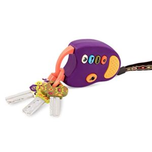 B. toys – Purple FunKeys – Toy Car Keys – Key Fob with Lights & Sounds – Interactive Baby Toy – Pretend Keys for Babies, Toddlers – 6 Months +