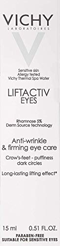 Vichy LiftActiv Supreme Anti Wrinkle Eye Cream, Firming Eye Cream with Caffeine for Dark Circles & Puffiness, Ophthalmologist Tested, 0.51 Fl Oz (Pack of 1)