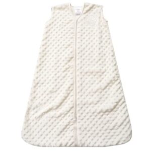 halo sleepsack plush dot velboa wearable blanket, tog 1.5, cream, small