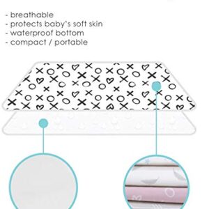 Kushies Deluxe Waterproof Changing Pad Liners - 20 x 30 inches Baby Changing Table Liners - Baby Changing Pads - Diaper Changing Flat Liner Pad Waterproof Portable (White)