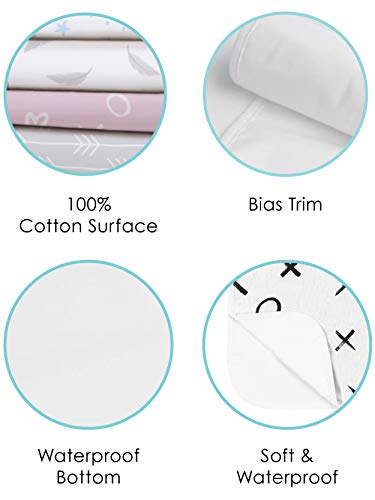 Kushies Deluxe Waterproof Changing Pad Liners - 20 x 30 inches Baby Changing Table Liners - Baby Changing Pads - Diaper Changing Flat Liner Pad Waterproof Portable (White)