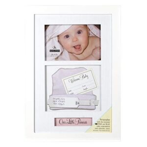 malden international designs 8280-46 baby memories baby memoto shadowbox picture frame, 4x6, white