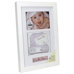 Malden International Designs 8280-46 Baby Memories Baby Memoto Shadowbox Picture Frame, 4x6, White