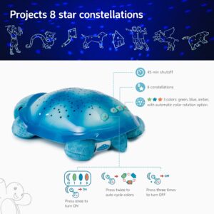 Cloud b Calming Nightlight Star Projector | Gentle Brightness | 3 Colors | 8 Constellations | Auto-Shutoff | Twilight Turtle Blue