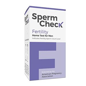 spermcheck fertility home test kit for men- shows normal or low sperm count- easy to read results-convenient, accurate, private