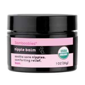 bamboobies women's nipple cream, organic cream for soothing skin, nipple balm, 1 oz (pack of 1)