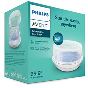 Philips AVENT Microwave Steam Sterilizer for Baby Bottles, Pacifiers, Cups and More, SCF281/05