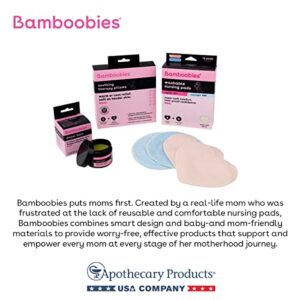 Bamboobies Nursing Pads for Breastfeeding Reusable Washable Breast Pads Super Soft Rayon Made From Bamboo Milk Proof Liner Perfect Baby Shower Gifts, Blue