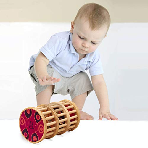 B. toys by Battat B. A-Maze Rain Rush Dexterity Toy – Classic Baby Rainmaker Toy – Development Natural Wooden Toys for Toddlers