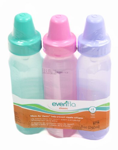 Evenflo 3 Count Classic Light Tint Nurser, 8 Ounce