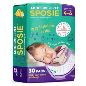 sposie diaper booster pads 4-6 - baby diaper pads inserts overnight, diaper liners for nighttime diapers, overnight diapers, baby diapers