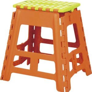 AZUMAYA BLC-312OR Cluster Stool, Folding Step Stool, Large, Orange