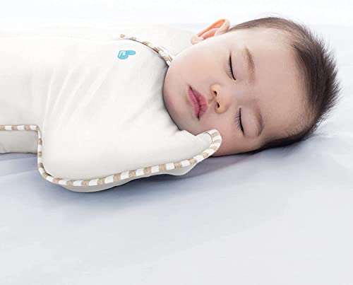 Love To Dream Swaddle UP, Organic, Cream, Medium, 13-19 lbs., Dramatically Better Sleep, Allow Baby to Sleep in Their Preferred arms up Position for self-Soothing, snug fit Calms Startle Reflex