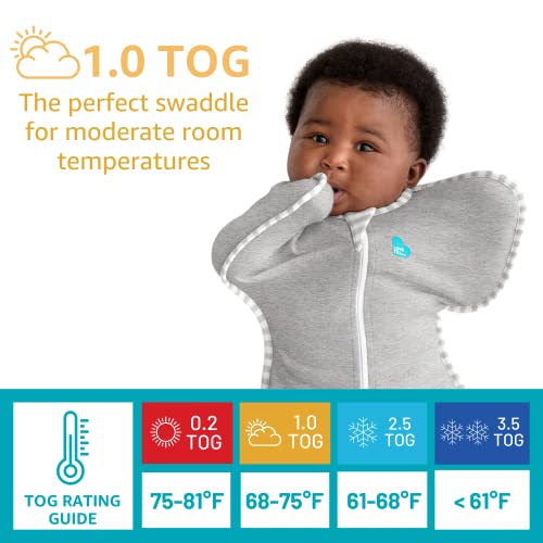 Love To Dream Swaddle UP, Organic, Cream, Medium, 13-19 lbs., Dramatically Better Sleep, Allow Baby to Sleep in Their Preferred arms up Position for self-Soothing, snug fit Calms Startle Reflex