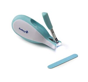 safety 1st sleepy baby nail clipper with built-in led light 2 pack, colors may vary