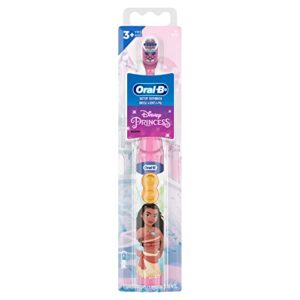 oral-b kid's battery toothbrush featuring disney's princess characters, soft bristles, for kids 3+