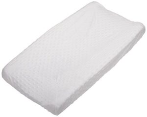 rumble tuff minky dot changing pad cover, white,compact