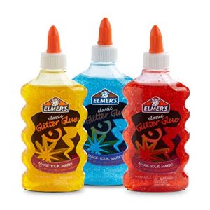 elmer's classic glitter glue, 6 ounces, assorted primary colors, set of 3 - e317