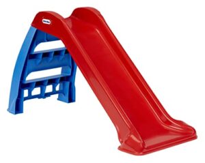 little tikes first slip and slide, easy set up playset for indoor outdoor backyard, easy to store, safe toy for toddler,kids (red/blue), 39.00''l x 18.00''w x 23.00''h