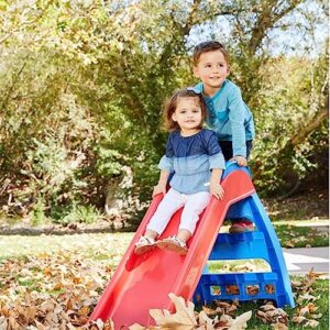 Little Tikes First Slip And Slide, Easy Set Up Playset for Indoor Outdoor Backyard, Easy to Store, Safe Toy for Toddler,Kids (Red/Blue), 39.00''L x 18.00''W x 23.00''H