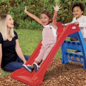 Little Tikes First Slip And Slide, Easy Set Up Playset for Indoor Outdoor Backyard, Easy to Store, Safe Toy for Toddler,Kids (Red/Blue), 39.00''L x 18.00''W x 23.00''H