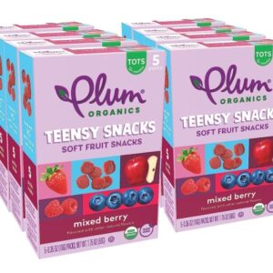 Plum Organics | Teensy Fruit Snacks | Organic Toddler & Kids Snacks | Berry | 0.35 Ounce Snack (40 Total) Packaging May Vary