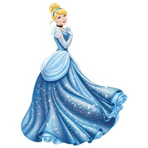 RoomMates RMK1957GM Disney Princess Cinderella Glamour Peel and Stick Giant Wall Decal,Blue